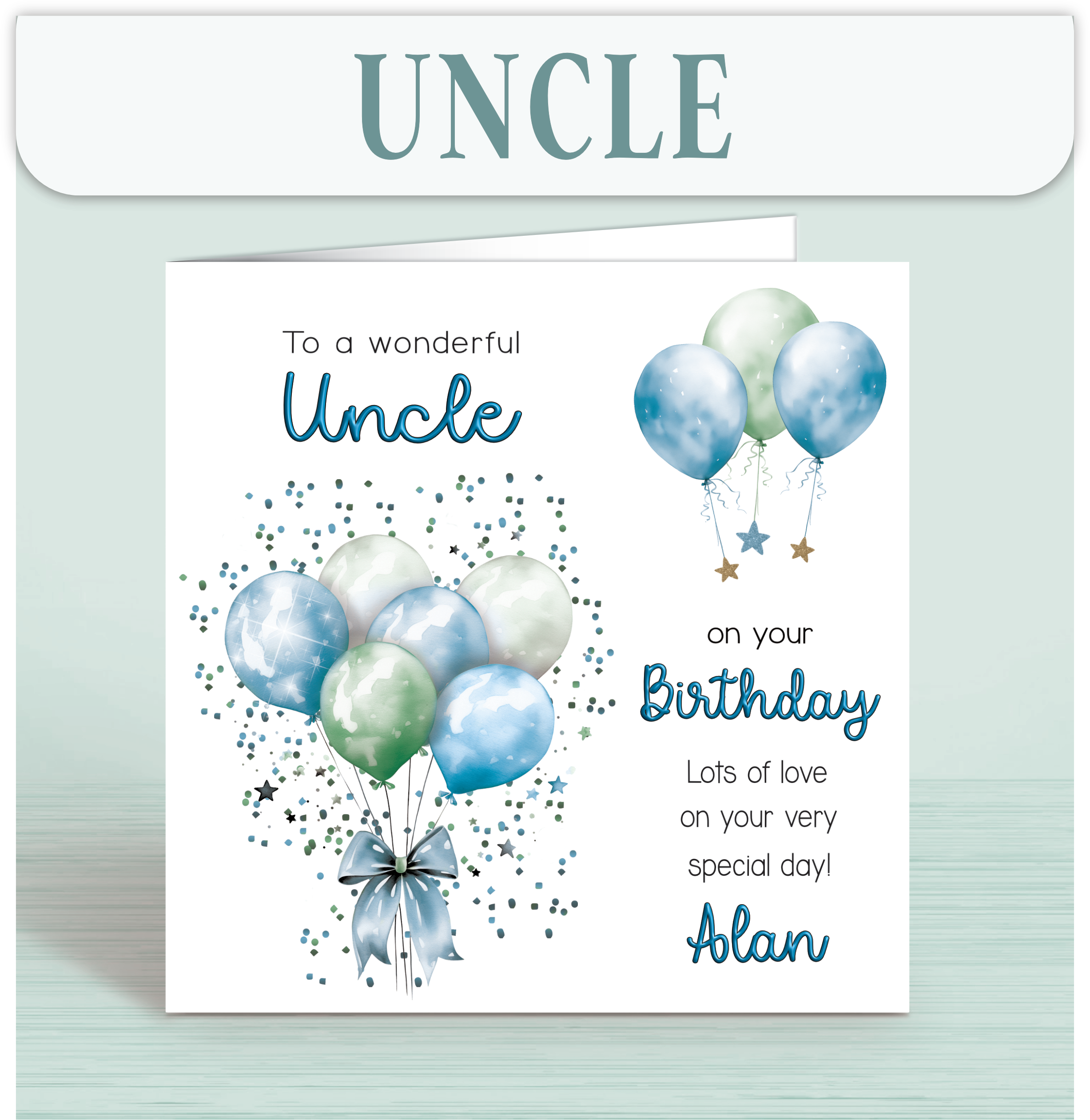 Uncle Birthday Cards, Personalised Birthday Cards for Uncle – Oliver ...